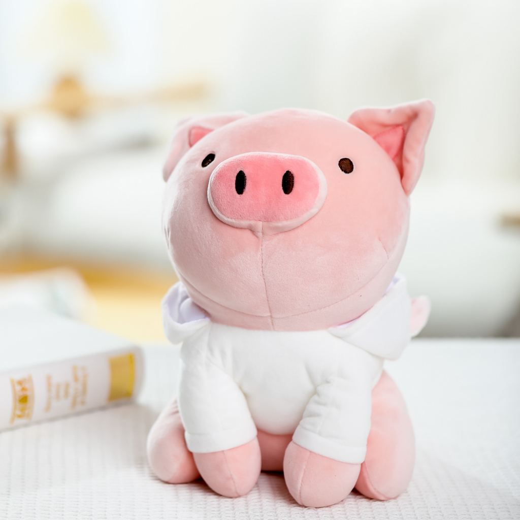 MINISO_10in. Sitting Piglet Plush Toy with Hat(Unicorn Hat) | Shopee ...