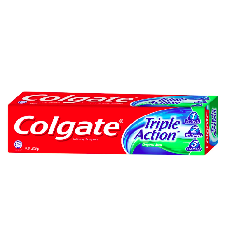 Colgate Triple Action Toothpaste / Ubat Gigi Original Mint 200g ...