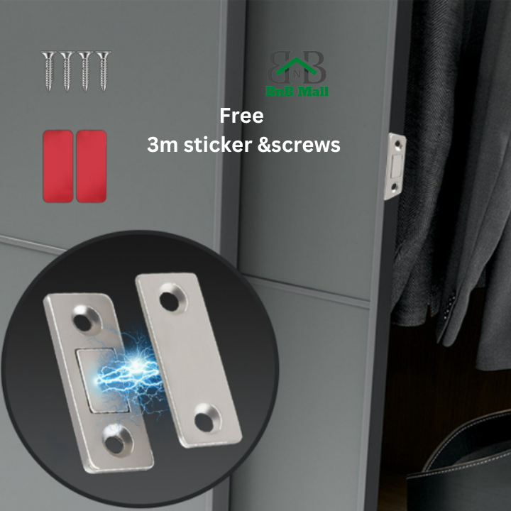 Super Strong Magnetic Hidden Closer Door Catch Stopper Kitchen Wardrobe ...