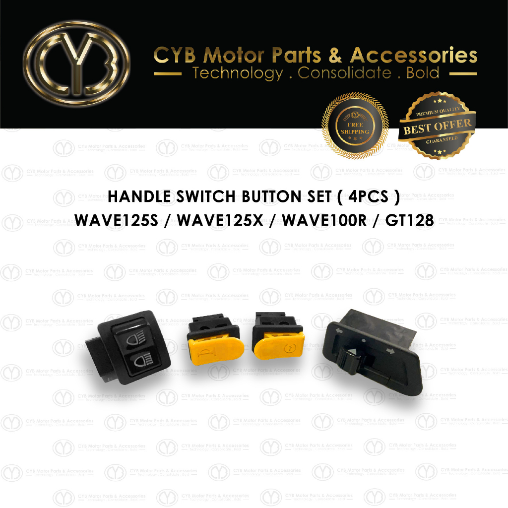 Handle Switch Button Set HONDA WAVE125S WAVE125X WAVE100R Signal Hi Low ...