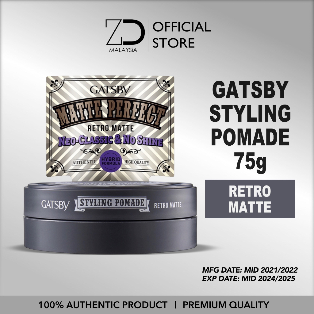 GATSBY Styling Pomade 75g (Retro Matte/Perfect Rise/Supreme Hold ...