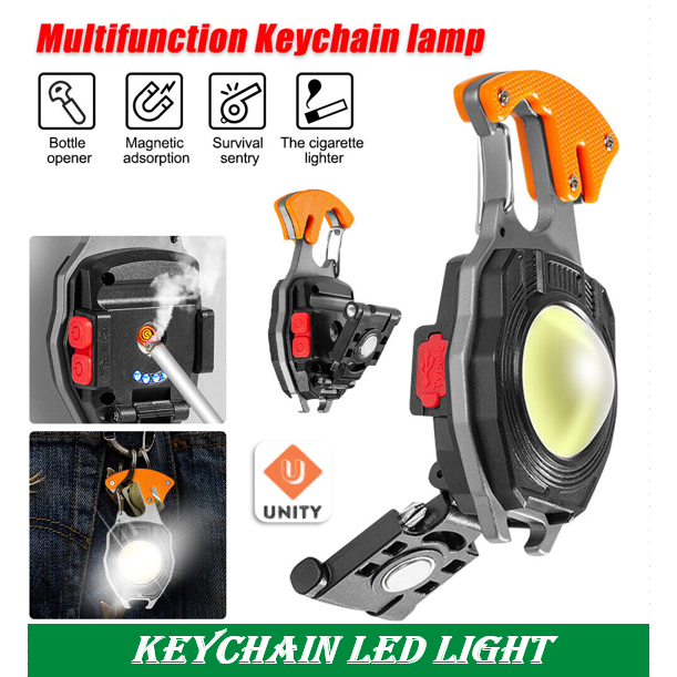 (🇲🇾Stock) Lampu Keychain Multifunctional Keychain Lights COB Chargeable ...
