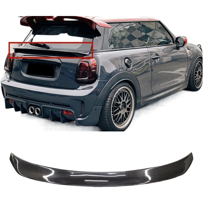 Mini cooper S F55 F56 Carbon fiber rear roof top spoiler lip GM Gigamot ...
