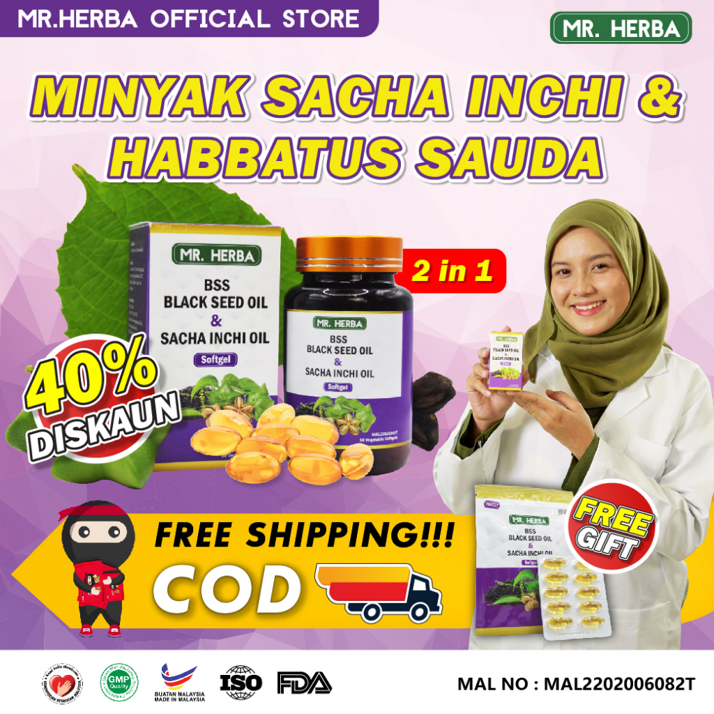 Mr Herba Minyak Sacha Inchi Minyak Habbatus Sauda Ubat Kencing Manis ...
