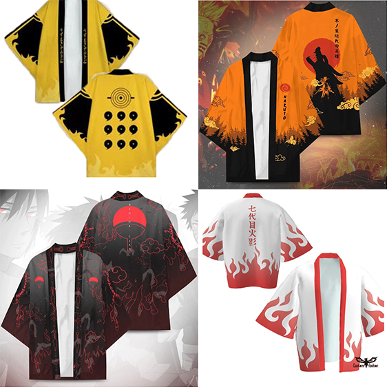 Naruto Shippuden Japanese Haori Cardigan Kimono Jacket Six Paths Sage ...