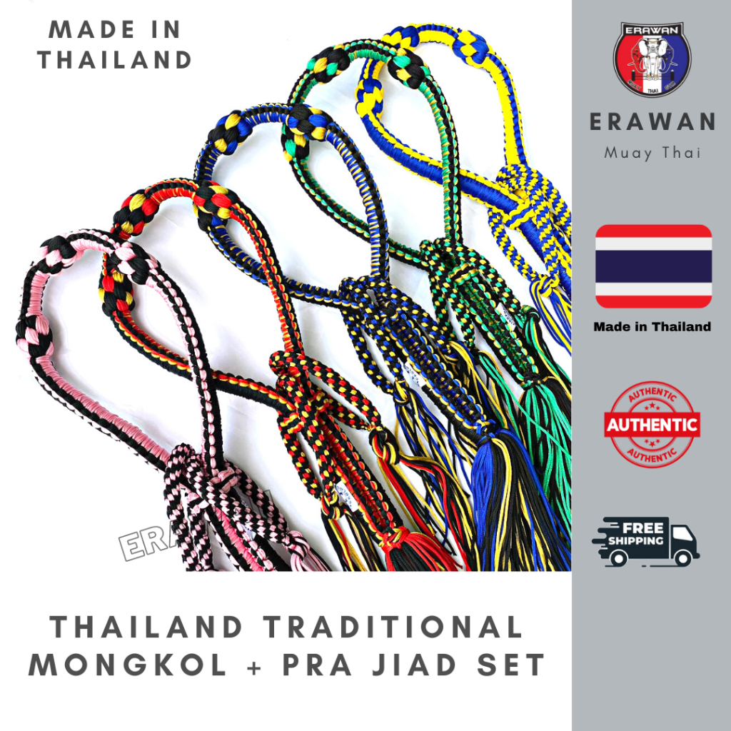 Thailand Traditional Muay Thai Mongkol + Pra Jiad Set (3 Balls Design ...