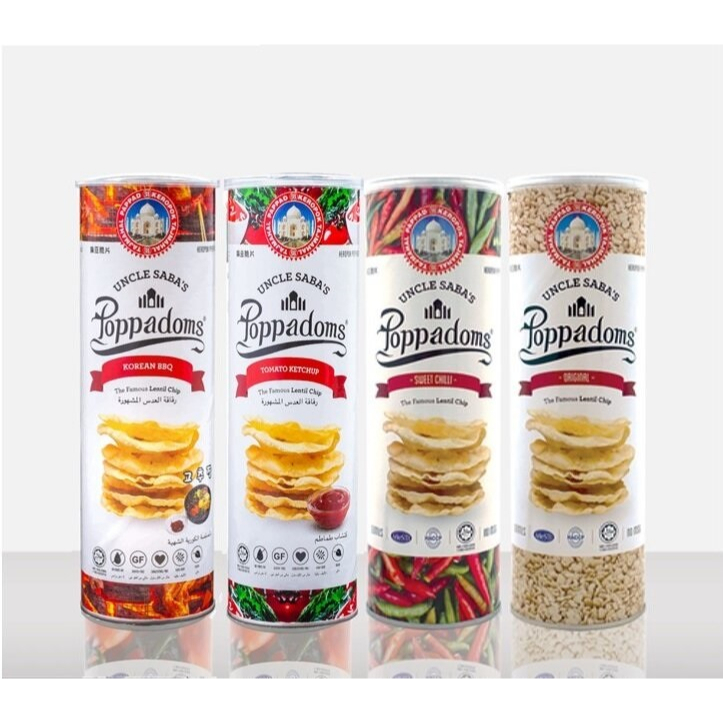 UNCLE SABA'S Papadom Assorted Papadom Chips 70g & 50gm ( ORIGINAL ...
