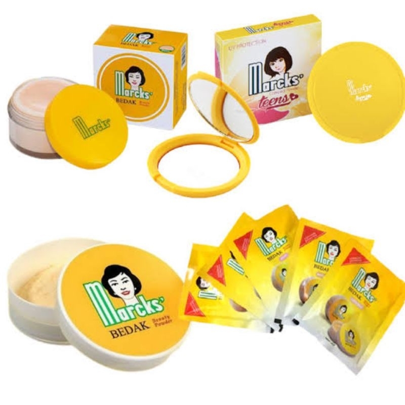 MARCKS Bedak Tabur 40g 20g | Marcks Compact Powder Teens | Refill ...