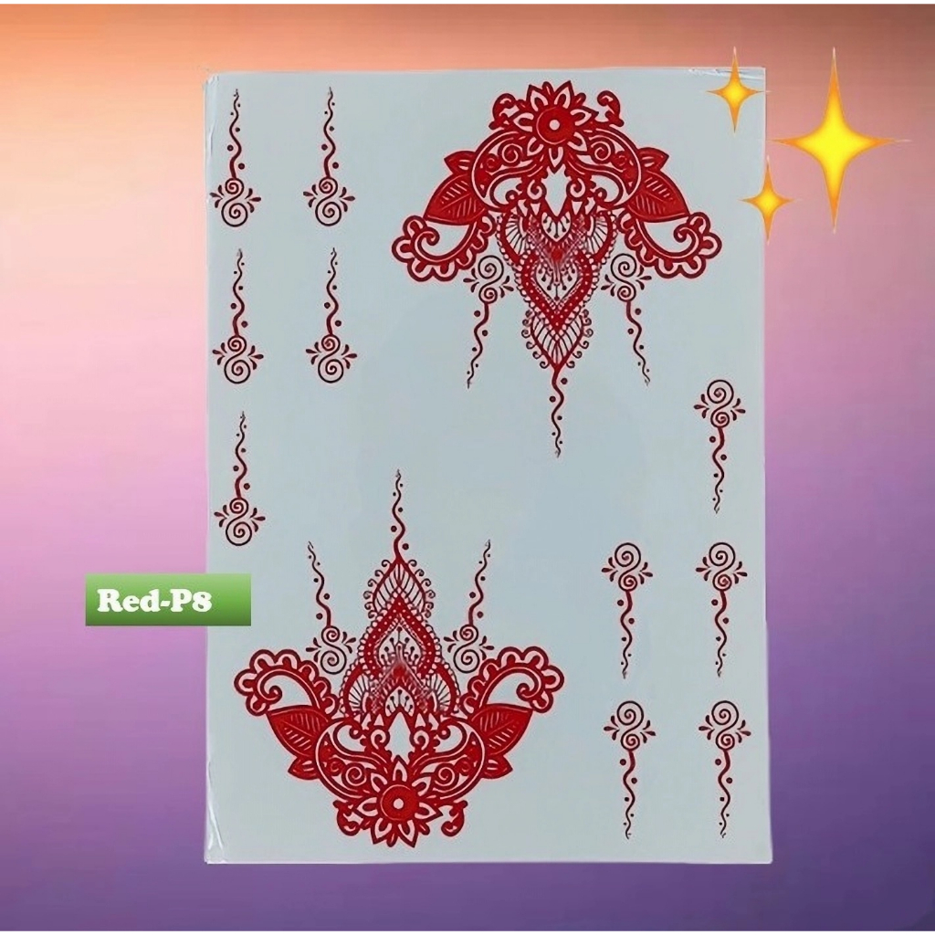 INAI 3D Pelekat HENNA Sticker inai viral Segera Pelekat Pengantin Inai ...