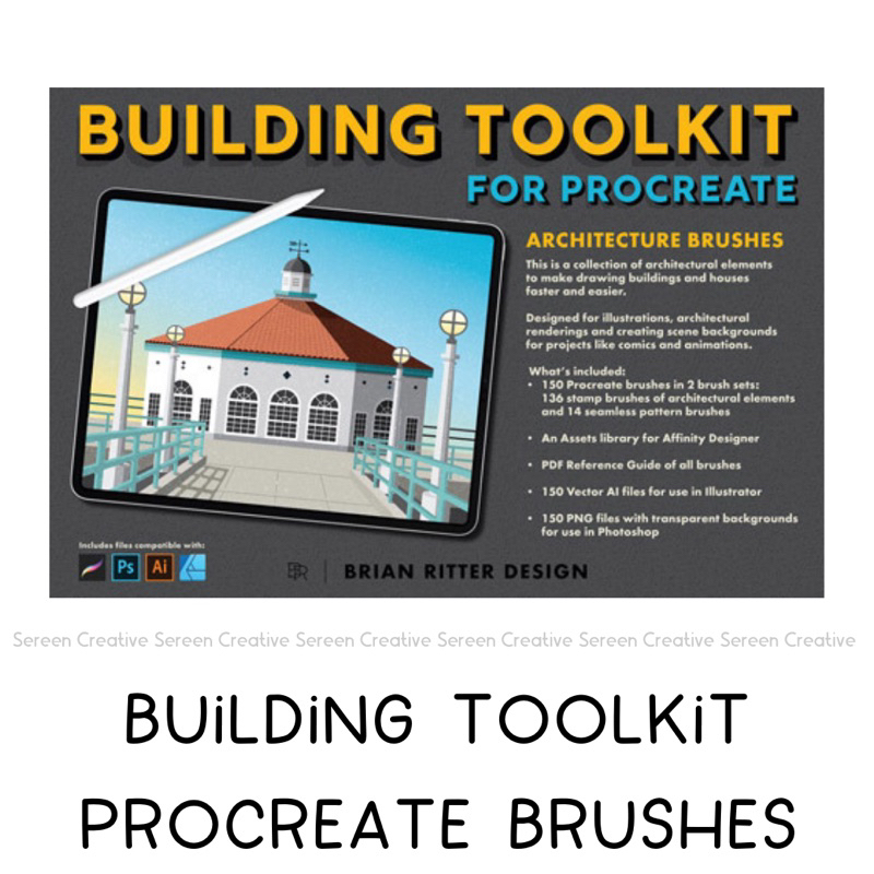 P426 Building Toolkit For Procreate (Architectural elements, houses) | Shopee Malaysia