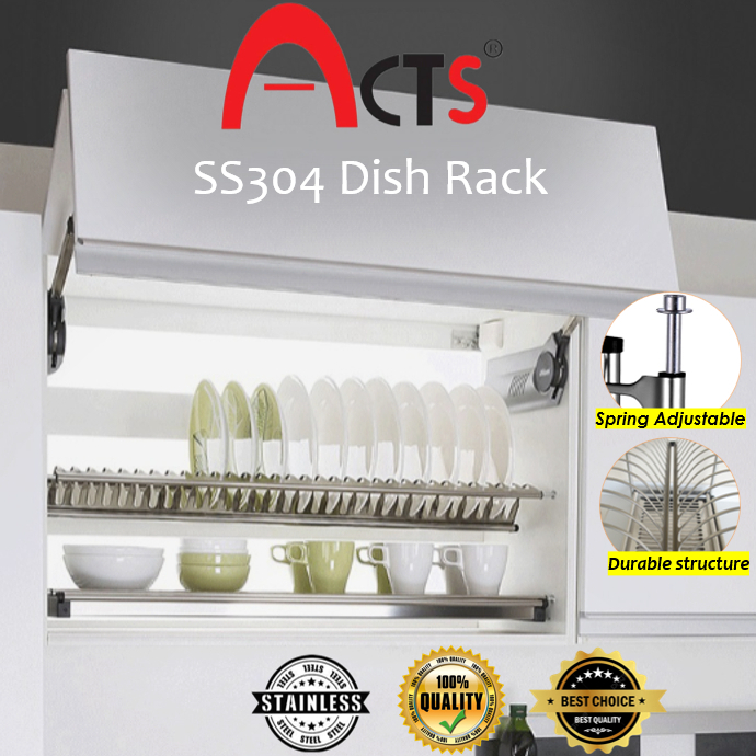 SUS 304 Teriso Stainless Steel Kitchen Cabinets Dish Rack 600mm 800mm ...