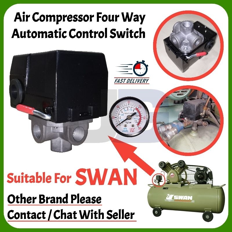 Air Compressor 4 Way / Four Way Automatic Pressure Control Switch ...