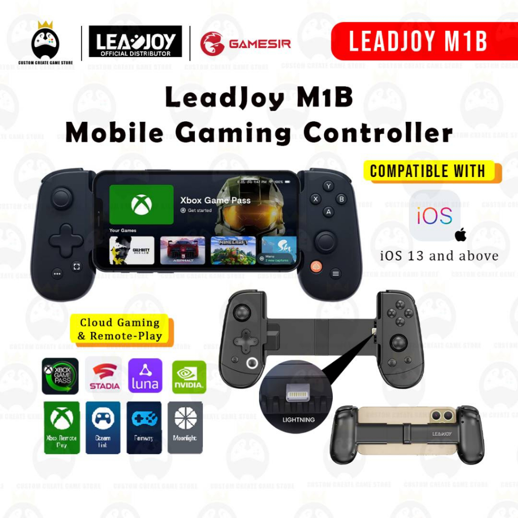 LEADJOY x Gamesir M1B Gamepad IOS Lightning Gaming Controller Joystick ...
