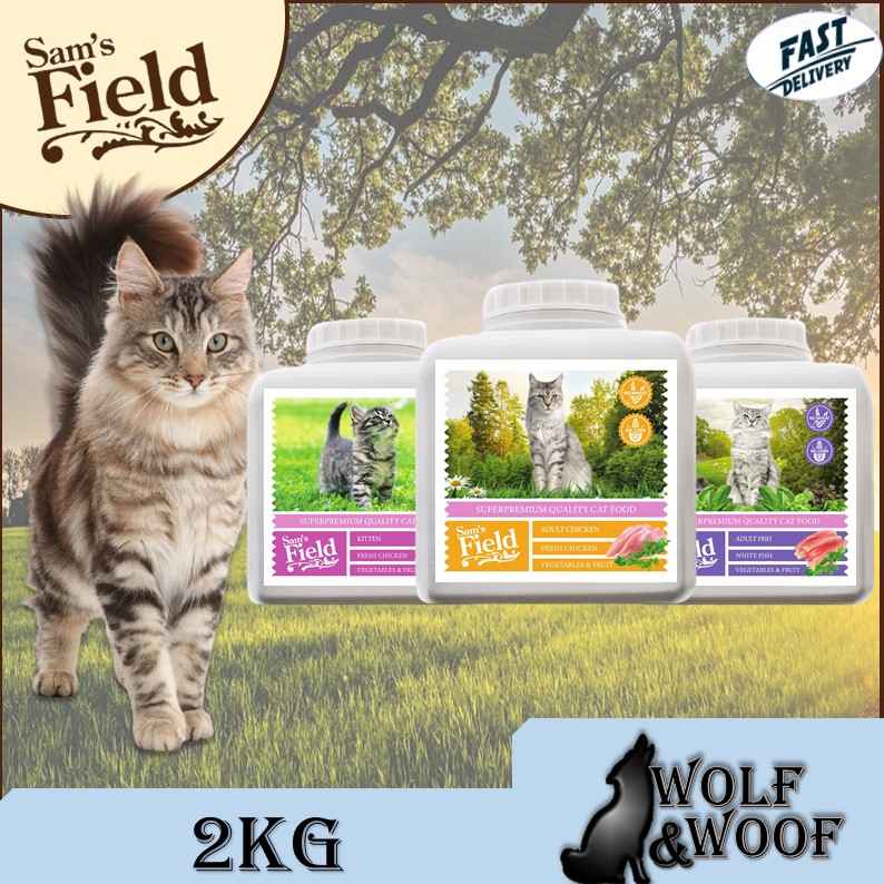Sam's Field Super Premium Cat Dry Food 2KG ( Kitten Chicken / Adult ...