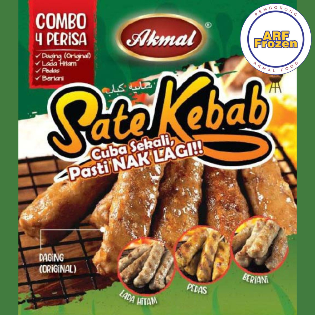 Sate Kebab Combo 4 Perisa Frozen AKMAL (Delivery LEMBAH KLANG sahaja ...