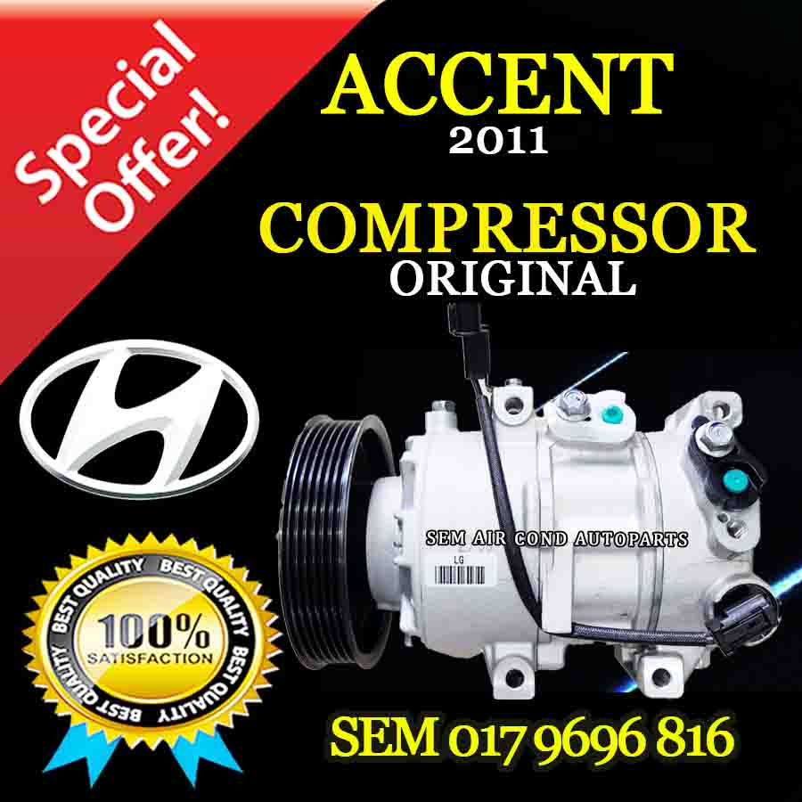 HYUNDAI ACCENT 2011 YEAR ORIGINAL DOOWON COMPRESSOR/ KOMPRESOR (CAR AIRCOND SYSTEM) | Shopee ...