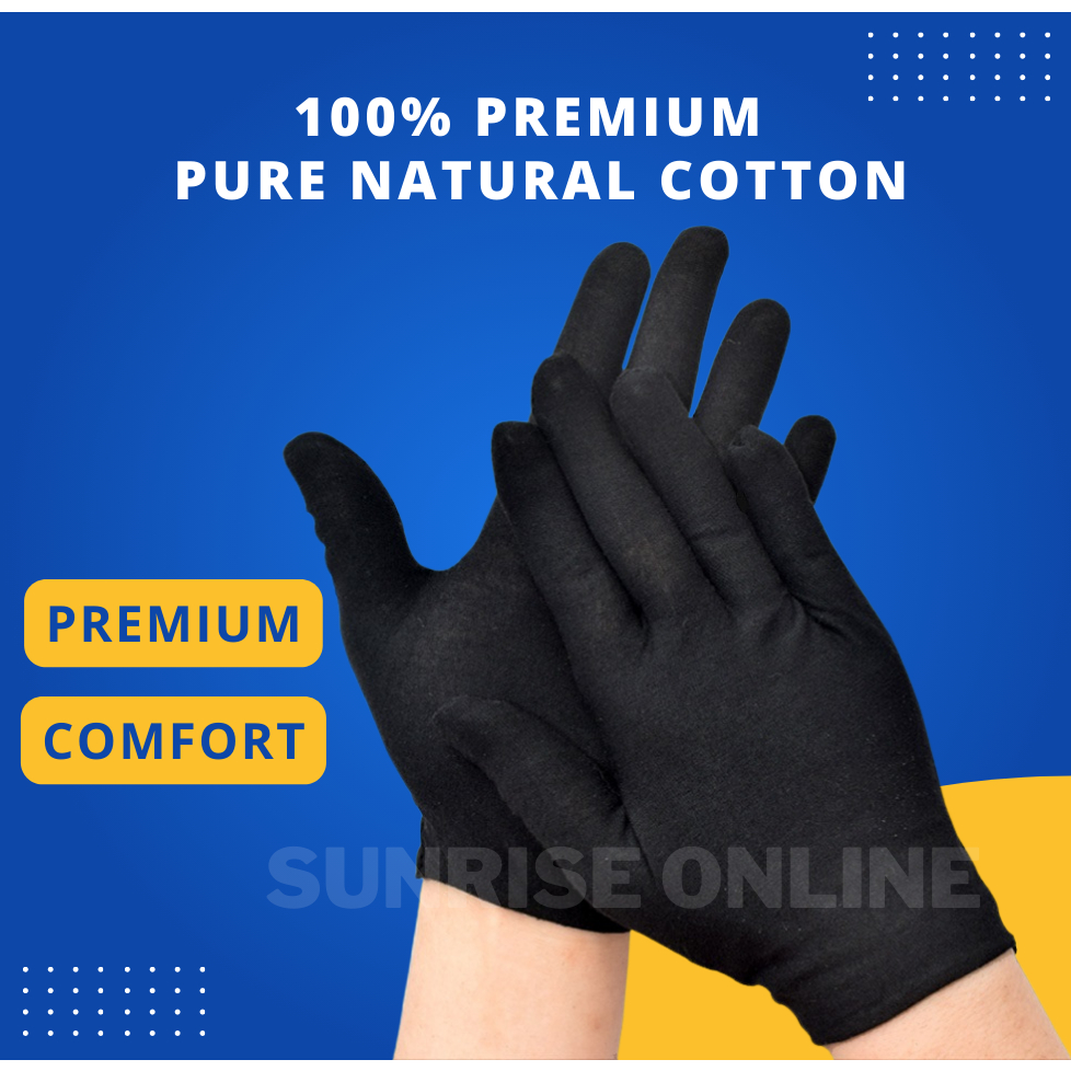 [ORIGINAL] Black Inspection Work Glove (1 Pair) Sarung Tangan Hitam ...