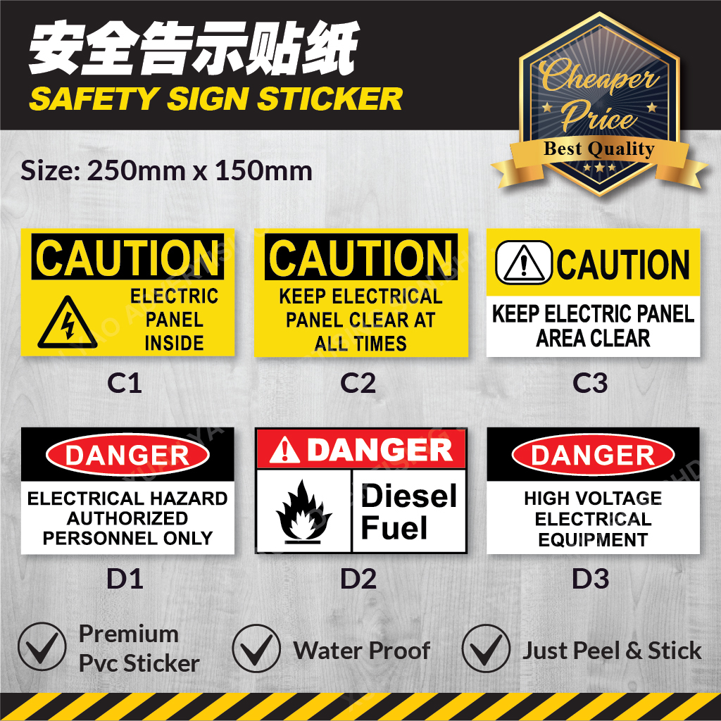 Caution Electric Panel Inside / Caution Keep Electrical Panel Clear At ...