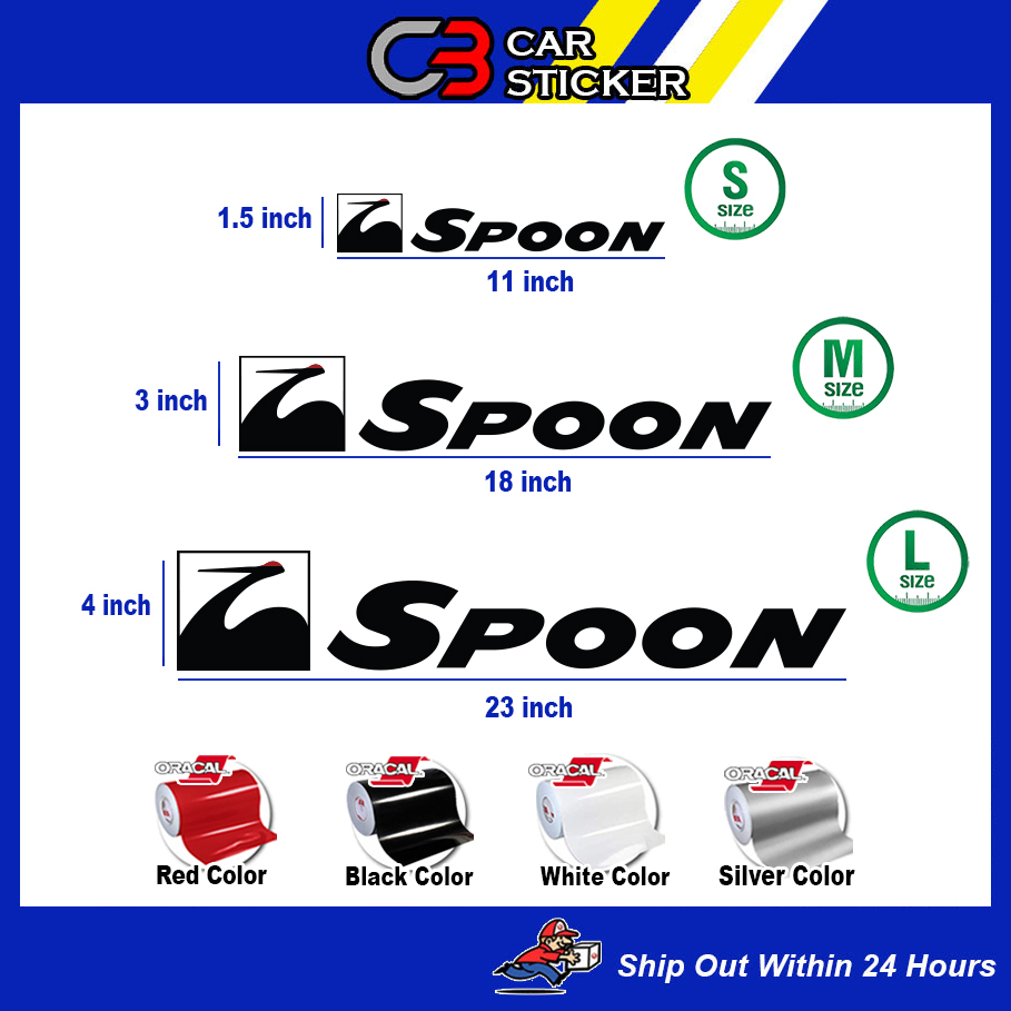 STICKER SPOON CAR STICKER / CS754 | Shopee Malaysia