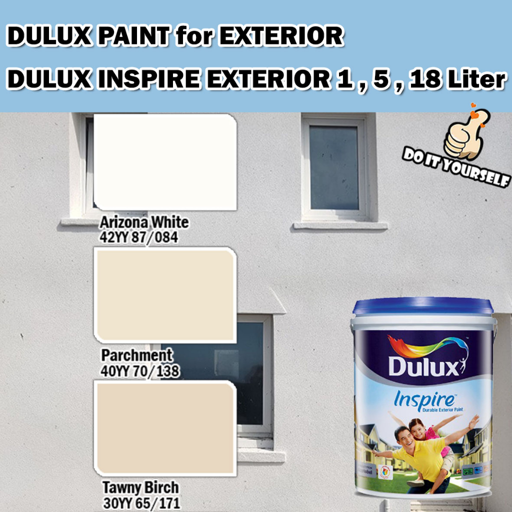 ICI DULUX INSPIRE EXTERIOR PAINT COLLECTION 1 Liter Arizona White ...