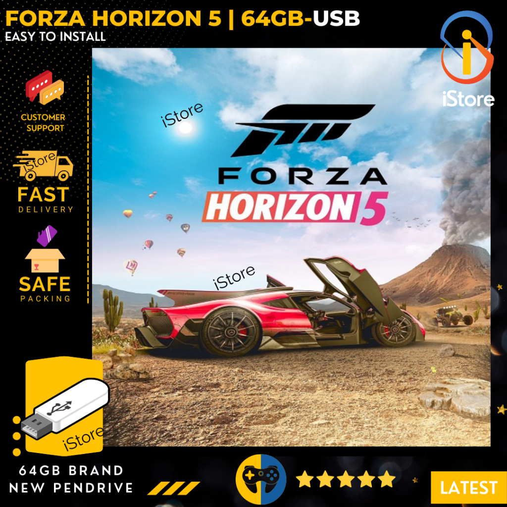 Forza Horizon 5 PC Game Car Racing [ 64GB USB Plug To Your PC Install ...