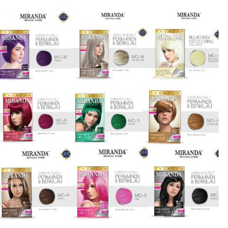 Miranda Pewarna Rambut Premium – Siri Pastel (Hair Colour / Hair Dye ...