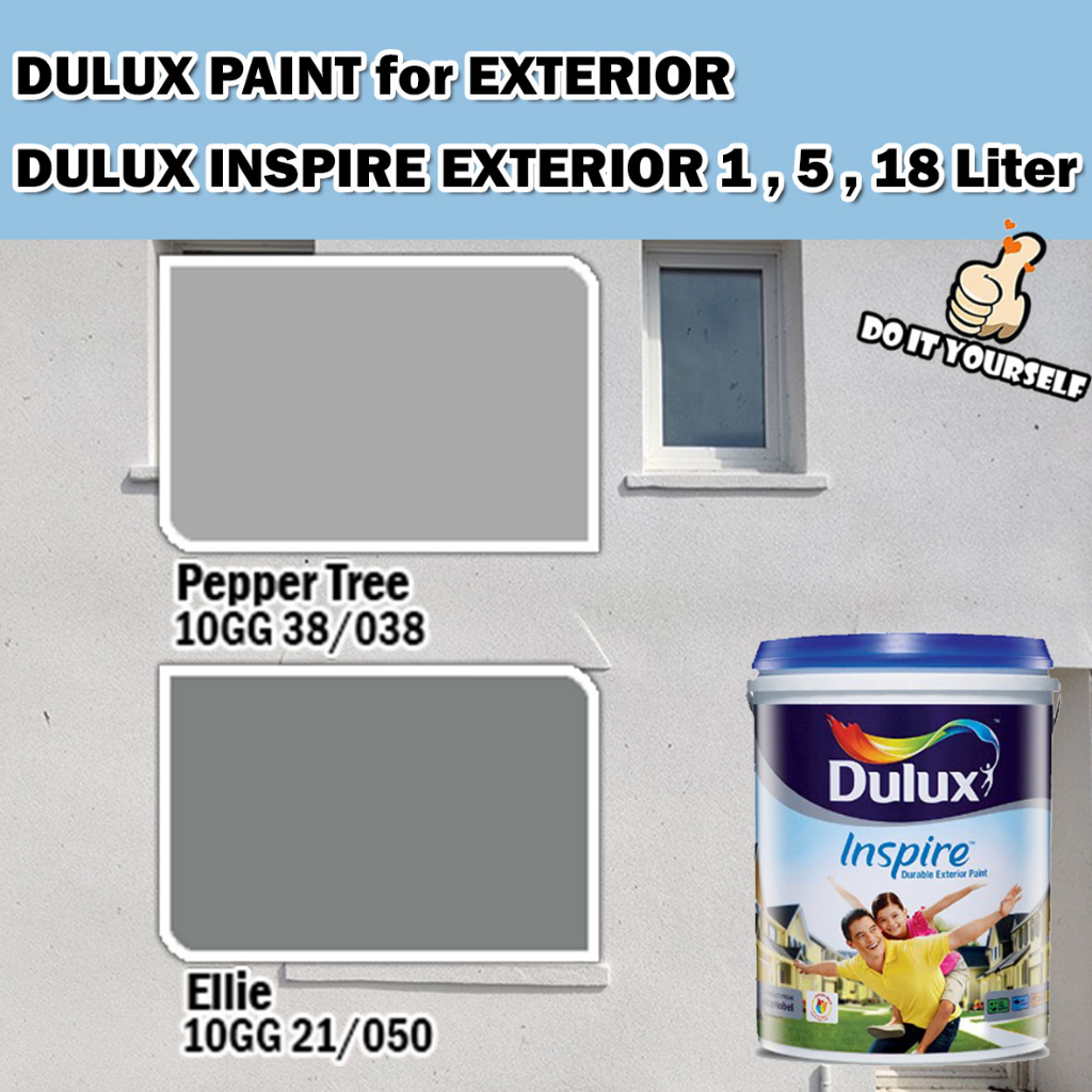 ICI DULUX INSPIRE EXTERIOR PAINT COLLECTION 5 Liter Pepper Tree / Ellie ...