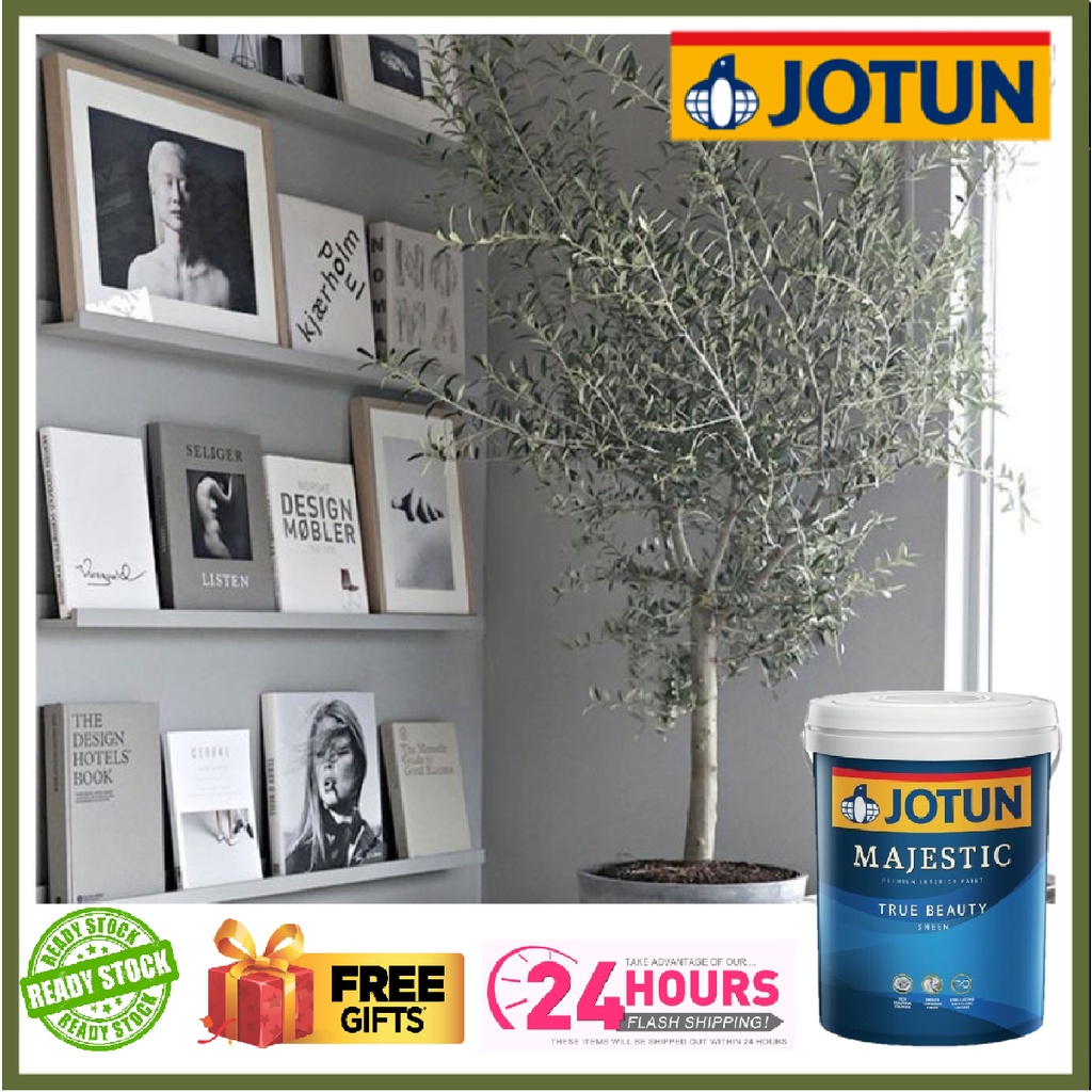 JOTUN 1L 9930 JAZZ GREY Majestic True Beauty Sheen /Cat Dalam Kilat/Cat Rumah/Cat Boleh Cuci ...