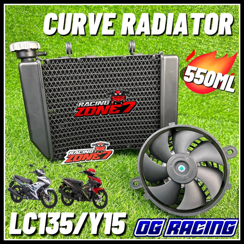 Curve Radiator Racing/ LC135 Y15 Y16 Y15ZR COOLANT TANGKI/ Radiator ...