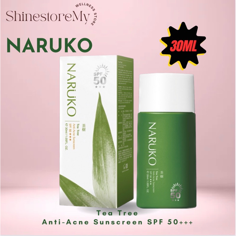 Naruko Tea Tree Anti-Acne Sunscreen SPF50+++ 30ml | Shopee Malaysia