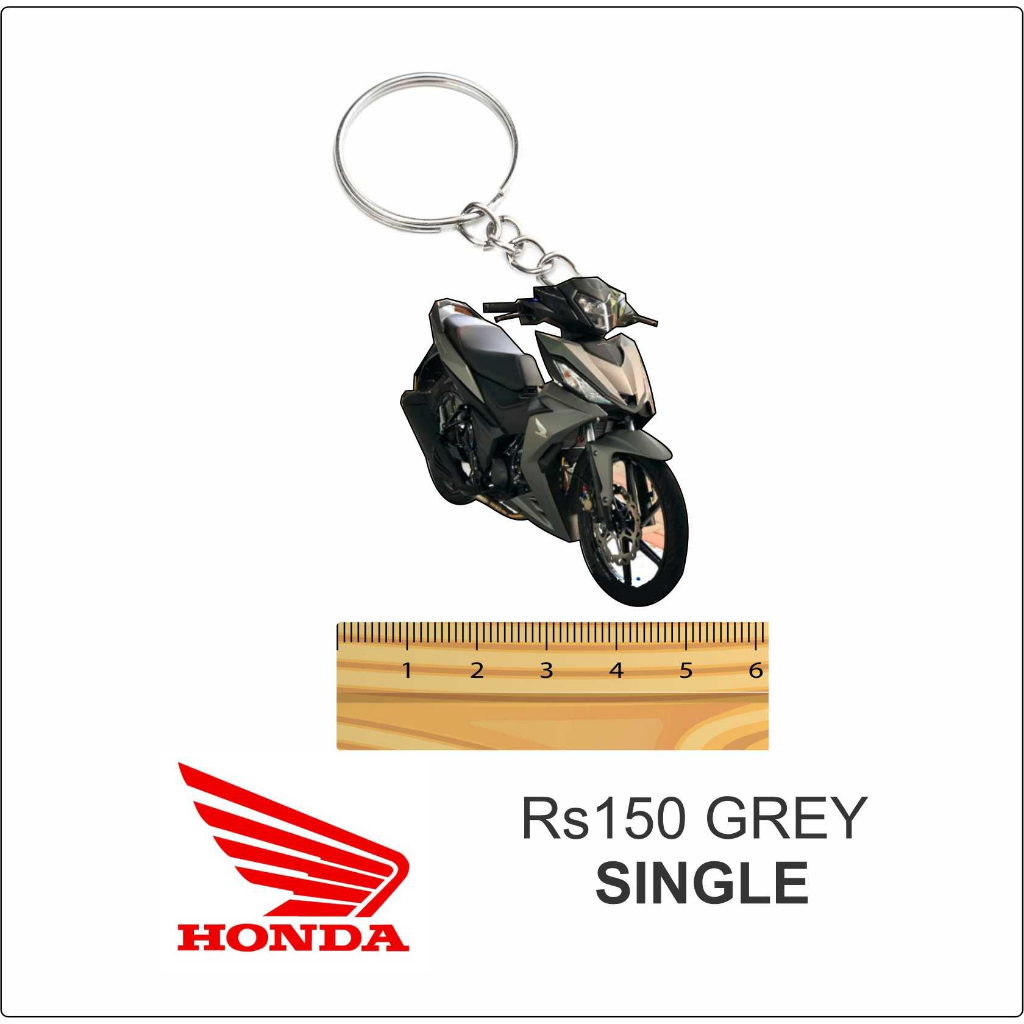 honda rs150 grey rs150 gray keychain 2d | Shopee Malaysia