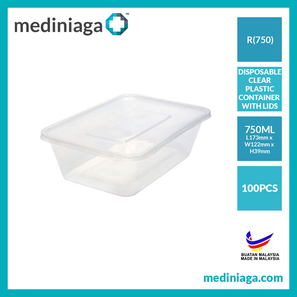 BBB750A: DISPOSABLE CLEAR PLASTIC CONTAINER WITH 50pcs/set | Shopee ...