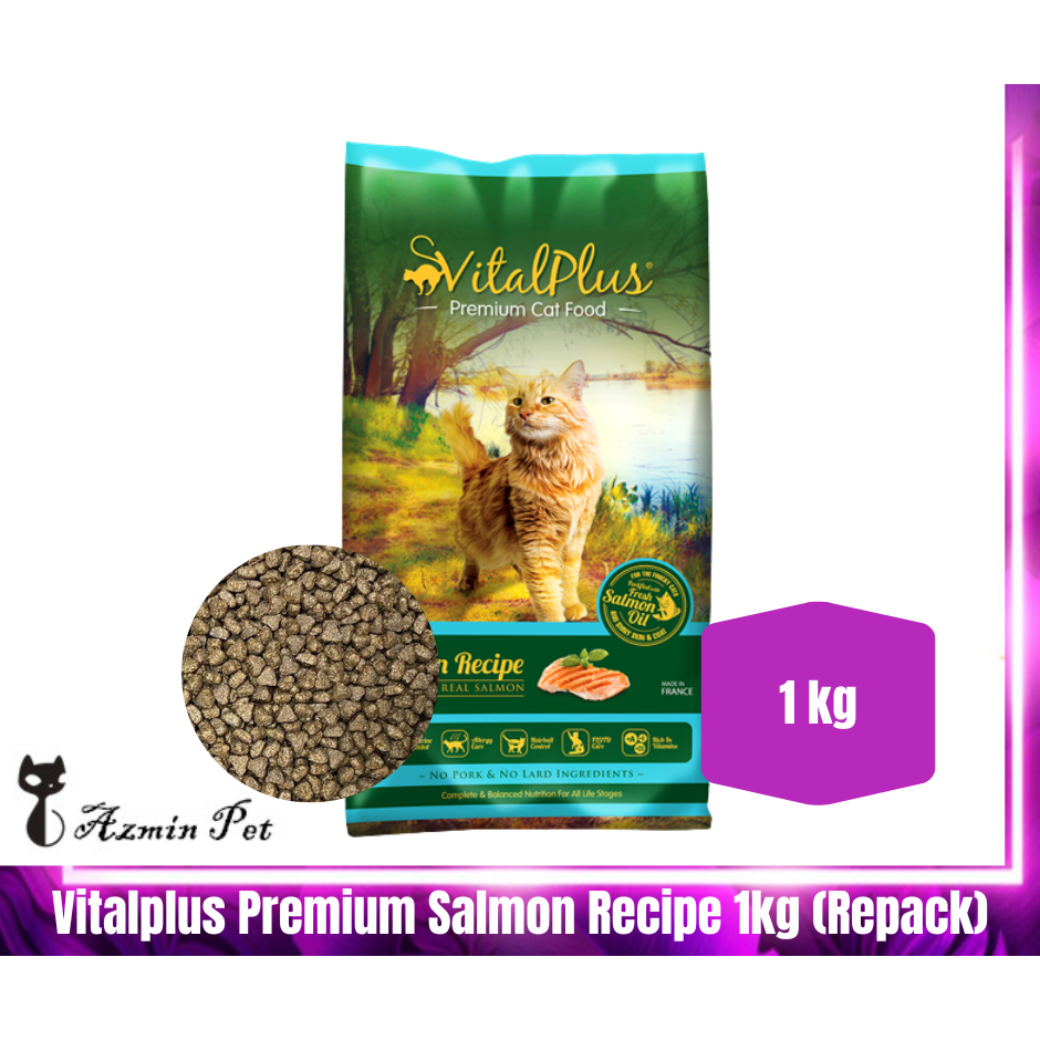 VitalPlus Premium Salmon Recipe All Life Stage Cat Food 1KG (Repack ...