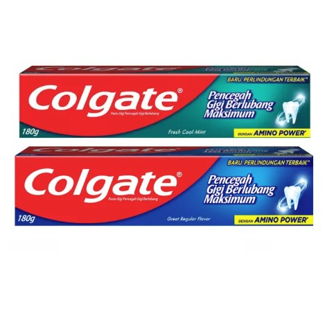 Colgate Maximum Cavity Protection Fresh Cool Mint/Great Regular Flavor ...