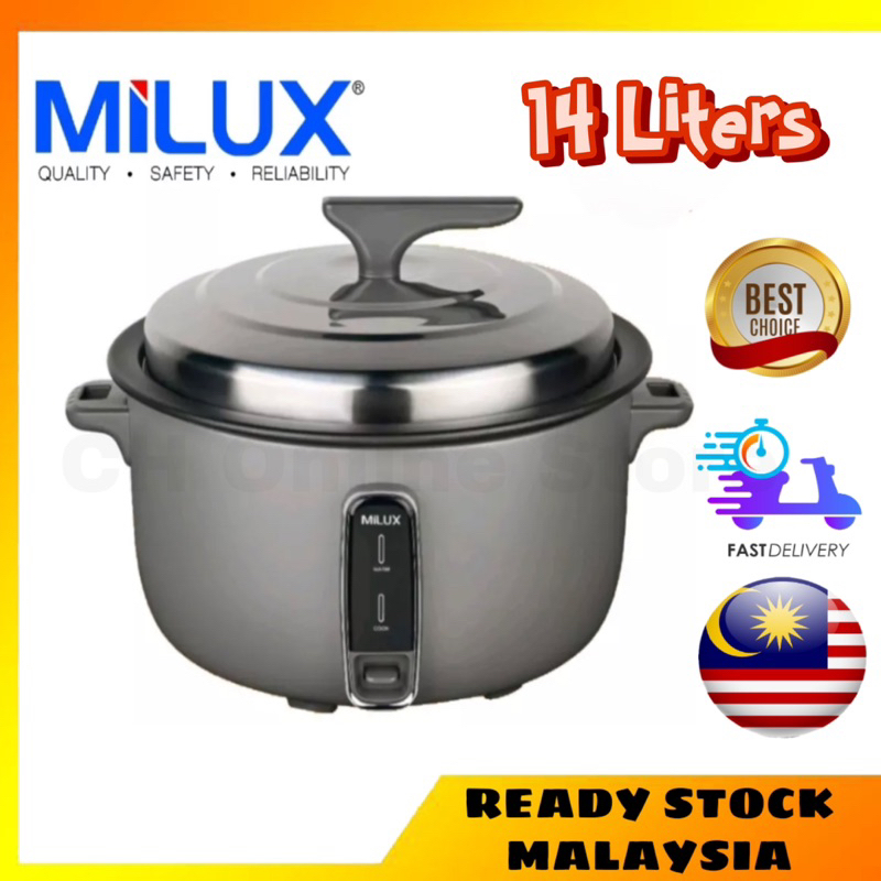 Milux Commercial Electric Rice Cooker (14L) MRC-5240NS (76 Orang ...