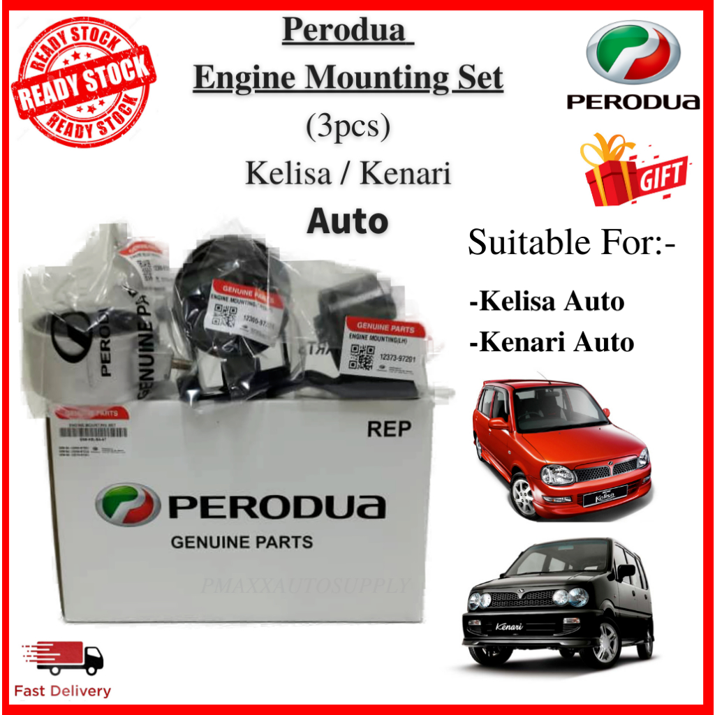 PERODUA KELISA / KENARI ENGINE MOUNTING SET AUTO/Manual (3PCS) ORIGINAL ...