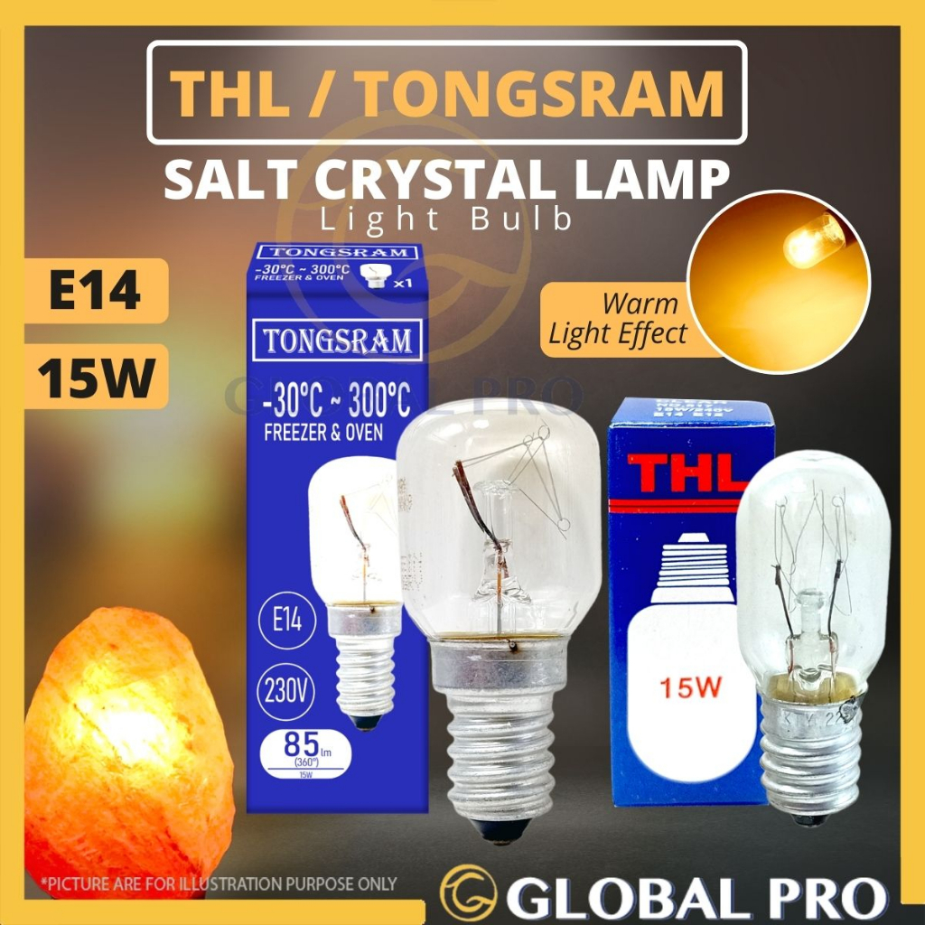 1PC THL / TONGSRAM E12/E14 15W Warm Light Effect Tabular Lamp Salt lamp Refrigerator Light Bulb ...