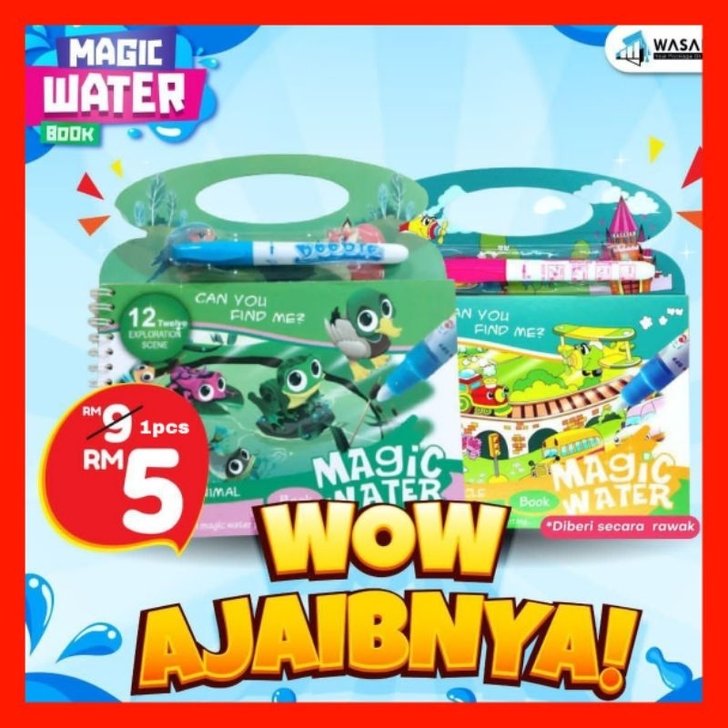 Magic Water Book | Buku Aktiviti Kanak Kanak | Shopee Malaysia