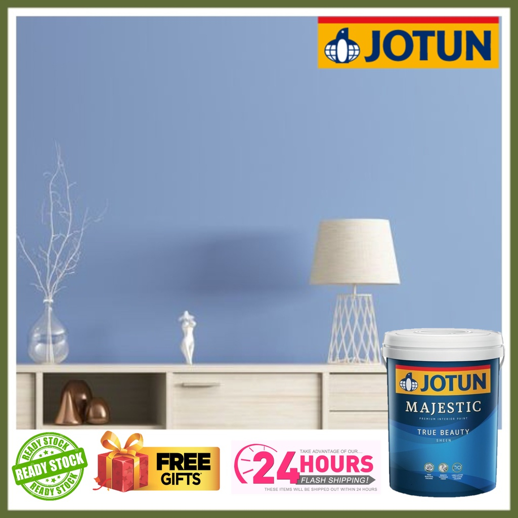 JOTUN 1L 4445 ARCTIC BLUE Majestic True Beauty Sheen /Cat Dalam Kilat ...