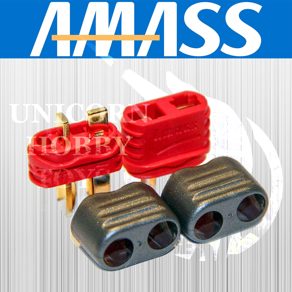 Amass T-Plug T Dean Connector Female Male with Cover Sheath Housing For RC ESC Lipo Battery ...