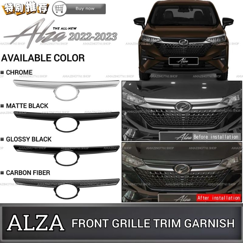 AMAZING PERODUA NEW ALZA 2022-2024 CAR FRONT GRILLE TRIM GARNISH FRONT ...