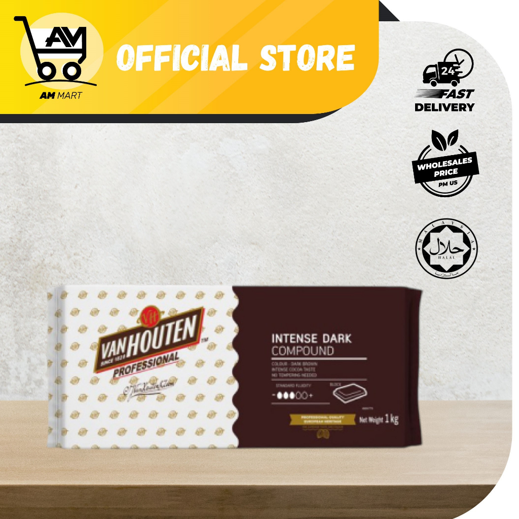 🌙RAYA SALE Van Houten Compound COIN / BLOCK Dark | Milk | White #1kg ...