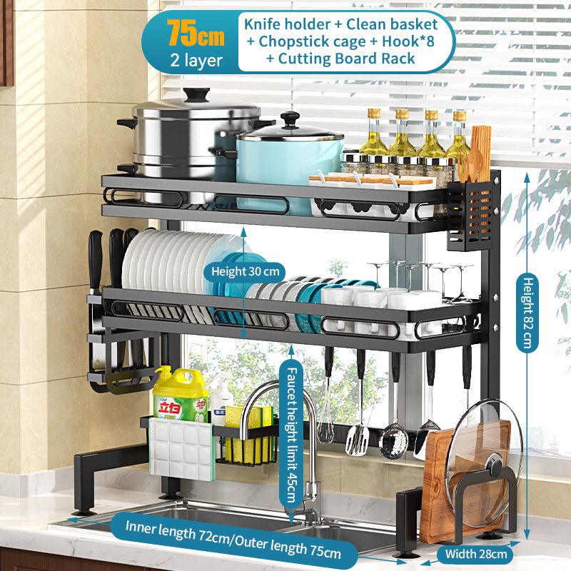 Kitchen Rack Dish Rack Rak Dapur Rak Pinggan With Cabinet Rak Sinki ...