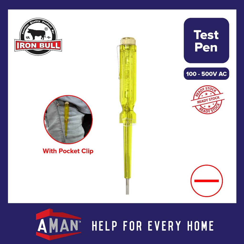 IRON BULL Test Pen Electrical AC Voltage Detector Screwdriver Spark ...