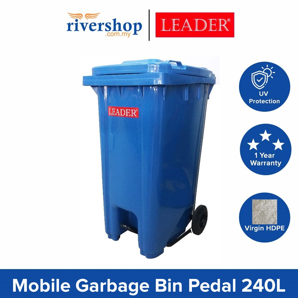 LEADER 240Litres Mobile Garbage Bin with 2 wheel SOB240 Compost ...