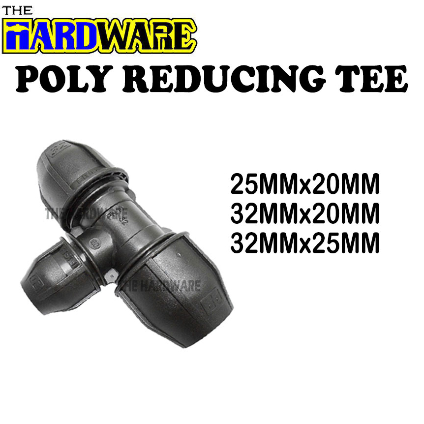 HDPE Poly Reducing Tee Poly Fitting Poly Pipe-25mmx20mm/32mmx20mm ...