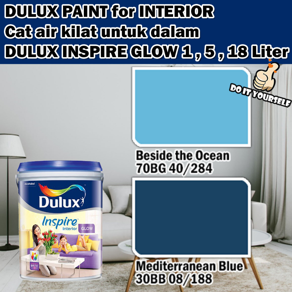 ICI DULUX INSPIRE INTERIOR GLOW 1 Liter Beside the Ocean ...