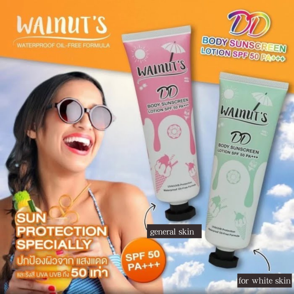 WALNUT'S DD Body Sunscreen Lotion SPF50 PA+++ 135g. | Shopee Malaysia