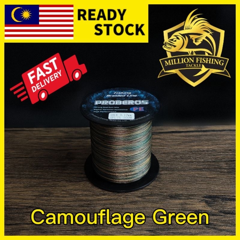 【PE004】300M 𝙋𝙧𝙤𝙗𝙚𝙧𝙤𝙨 𝙭4 𝘽𝙧𝙖𝙞𝙙𝙚𝙙 𝙁𝙞𝙨𝙝𝙞𝙣𝙜 𝙇𝙞𝙣𝙚 PE4 Tali Pancing 4 Sulam ...