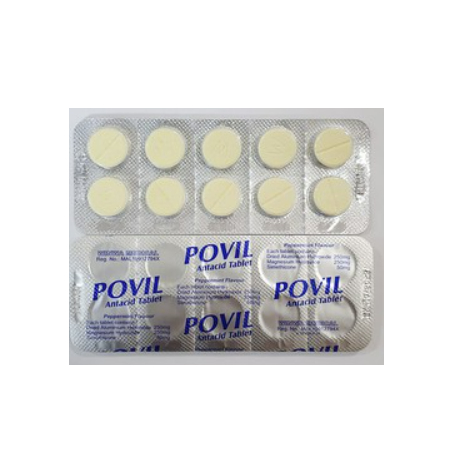 Povil Antacid Tablet 1x10 tab Exp: 03/2026 | Shopee Malaysia